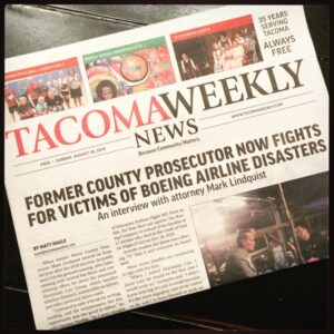 Former county prosecutor now fights for victims of Boeing airline disasters | Mark Lindquist
